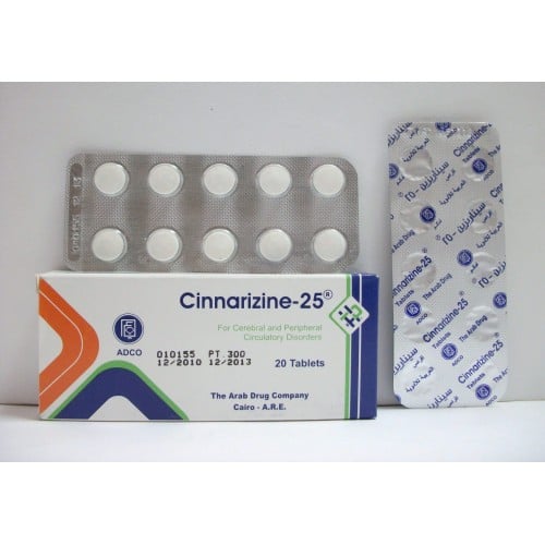 سيناريزين دواعي الاستعمال، الموانع، الجرعات والسعر Cinnarizine | علاجك
